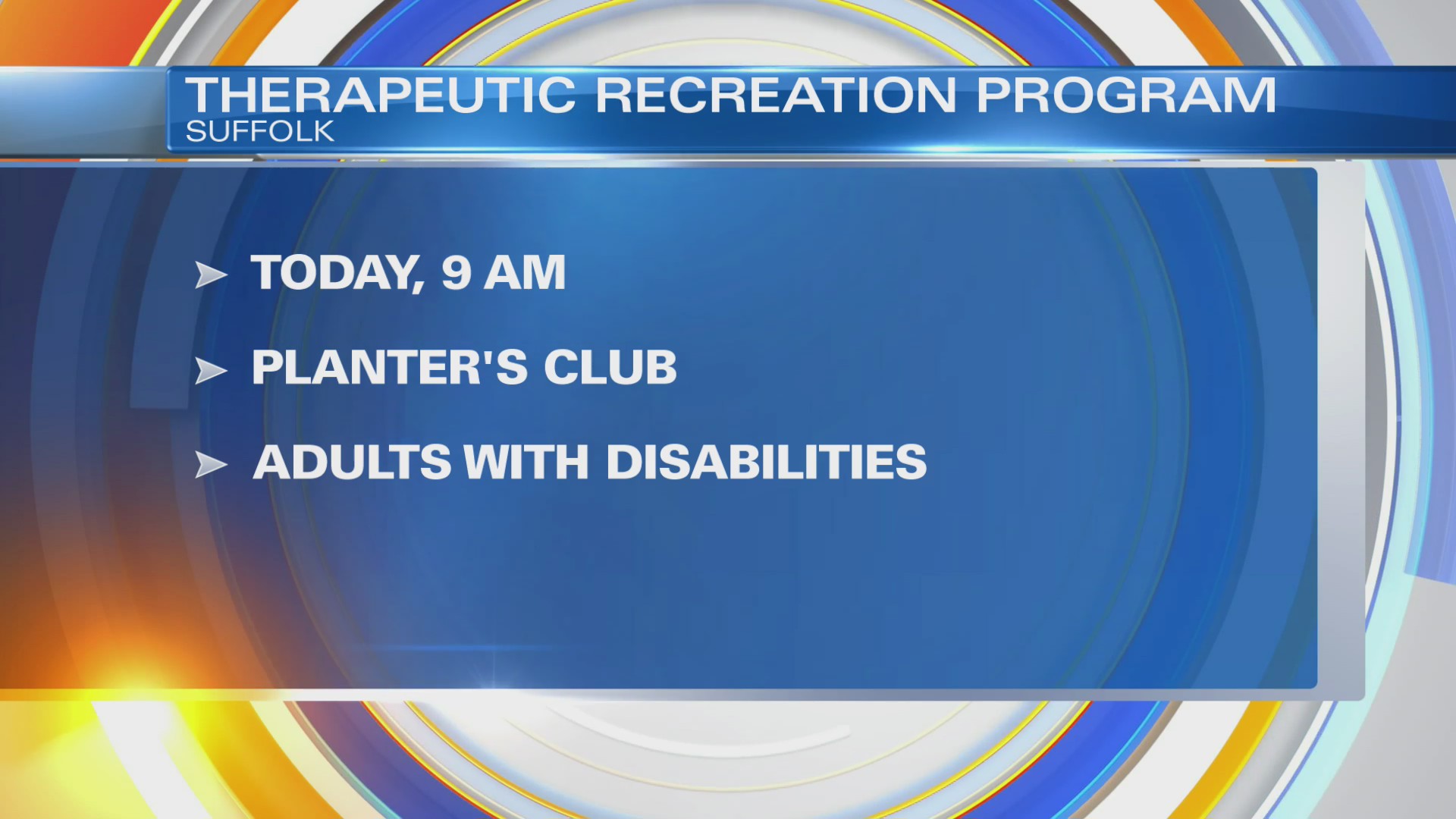 Suffolk Parks and Recreation hosting therapeutic recreation program ...