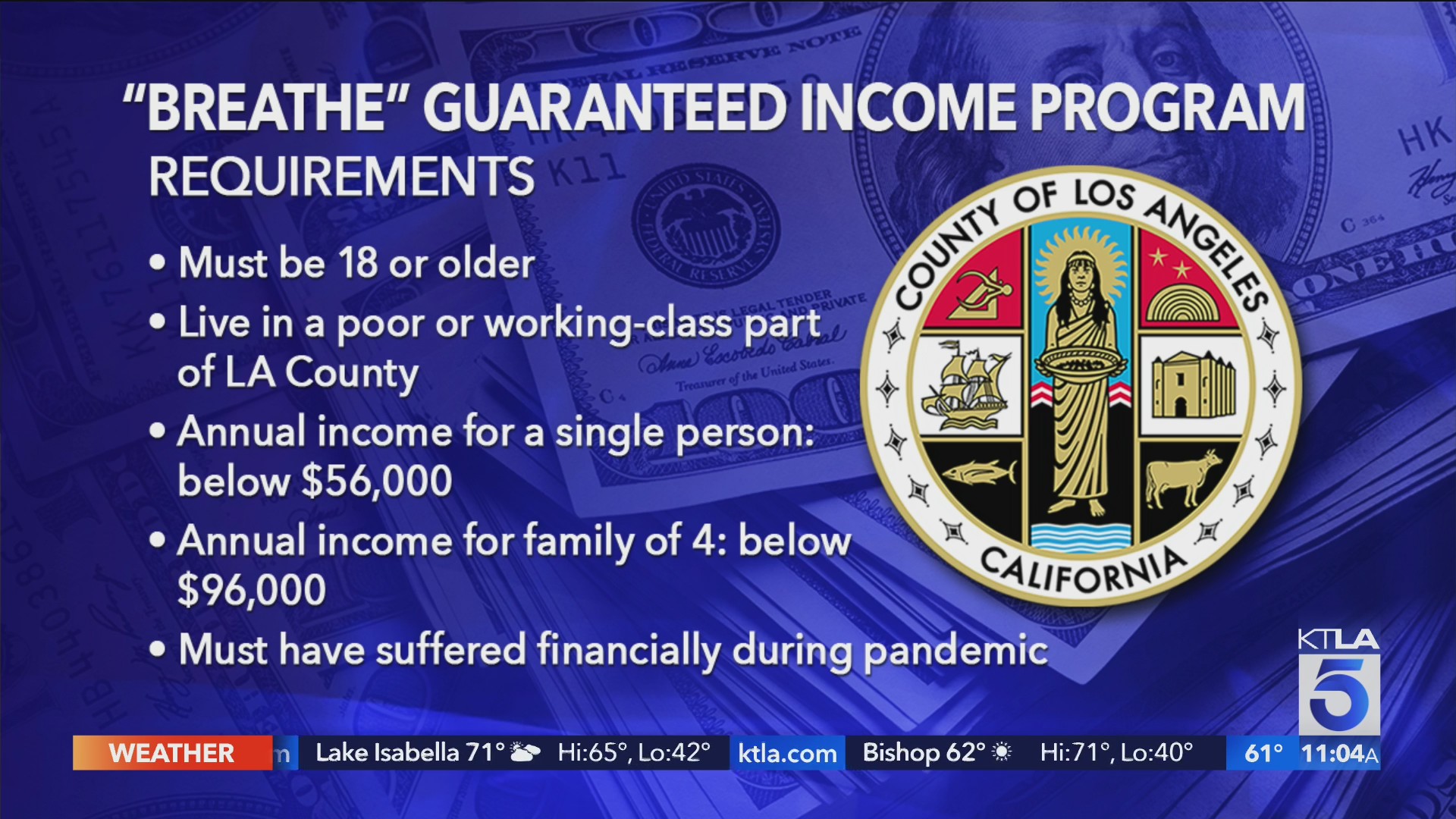 Applications Open For L A County Guaranteed Income Program Ktla