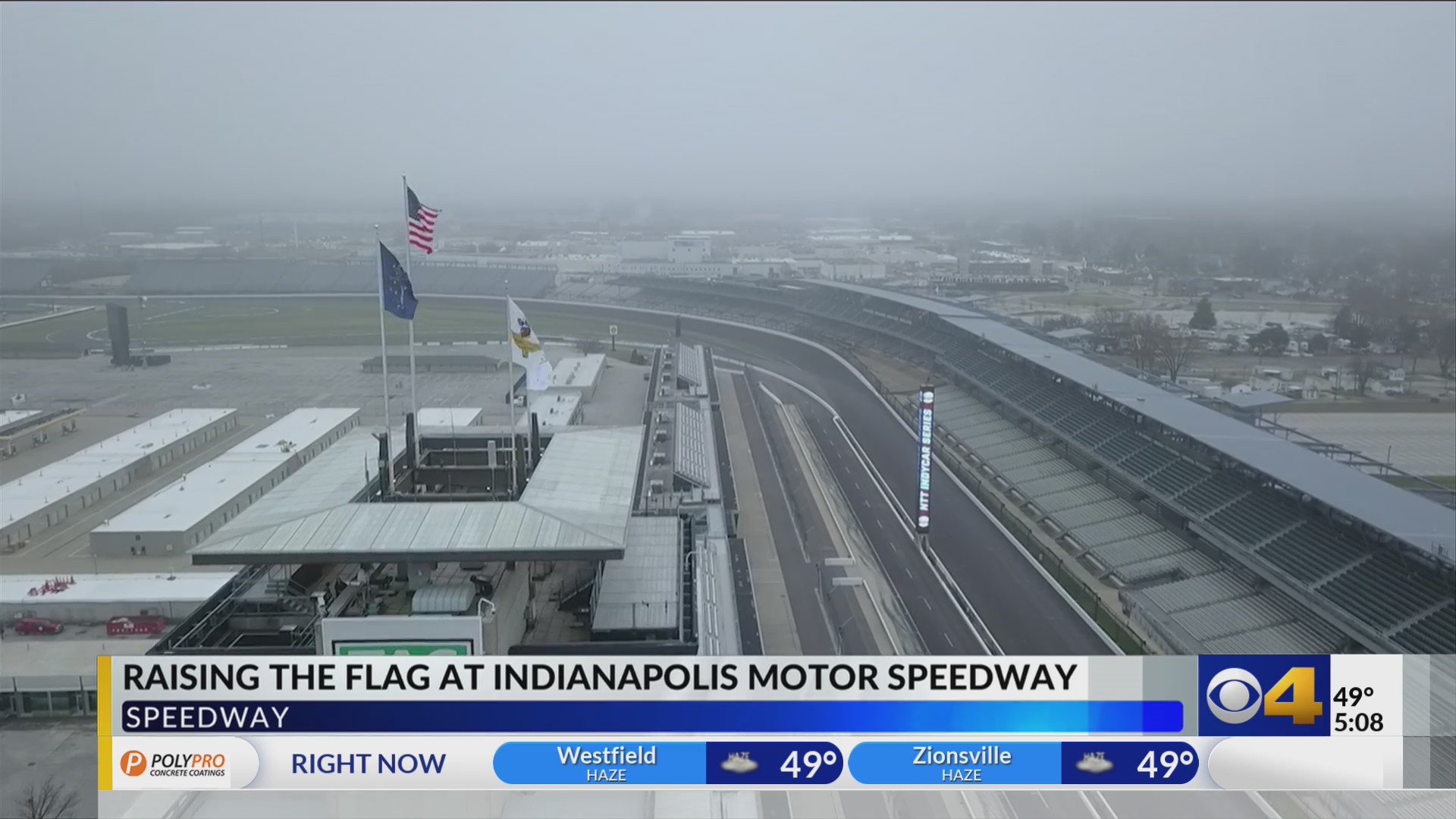 Raising The Flag at the Indianapolis Motor Speedway – Fox 59