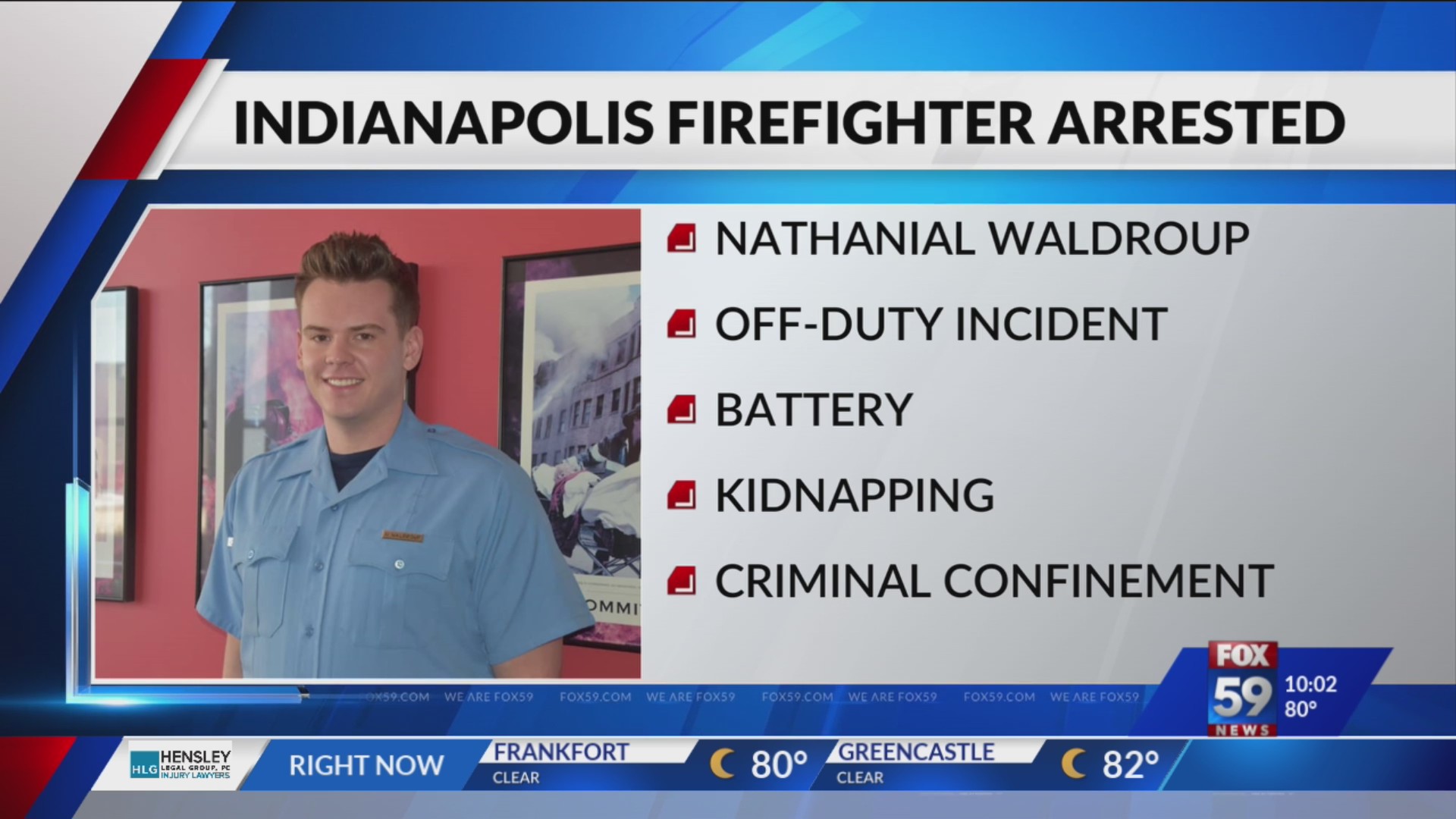 Indianapolis Fire Department firefighter arrested for domestic battery ...