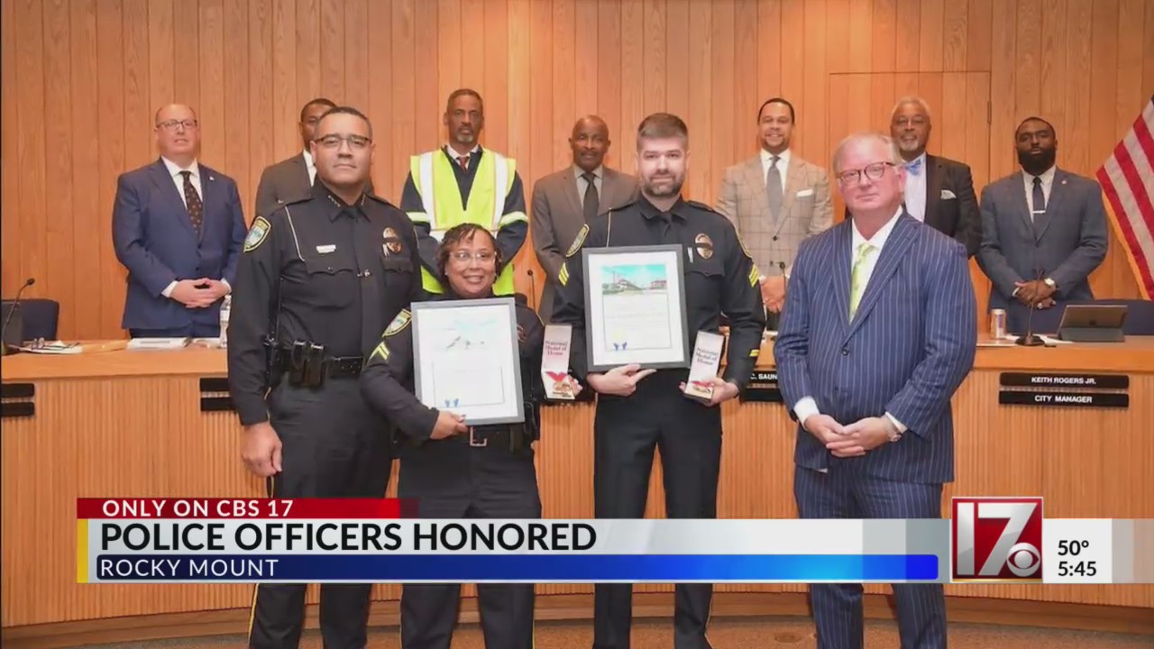 Rocky Mount police officers honored – CBS17.com