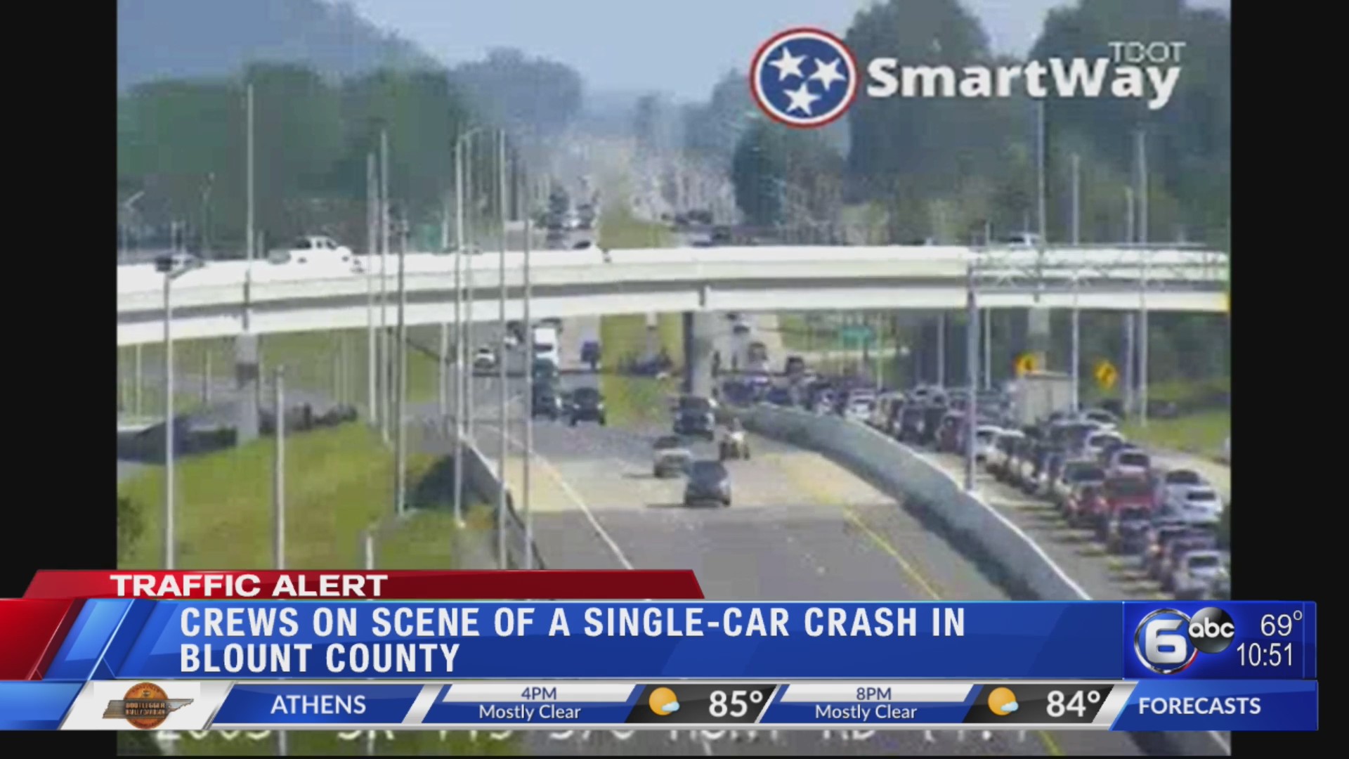 Crews on Scene of a Single-Car Crash in Blount County – WATE 6 On Your Side