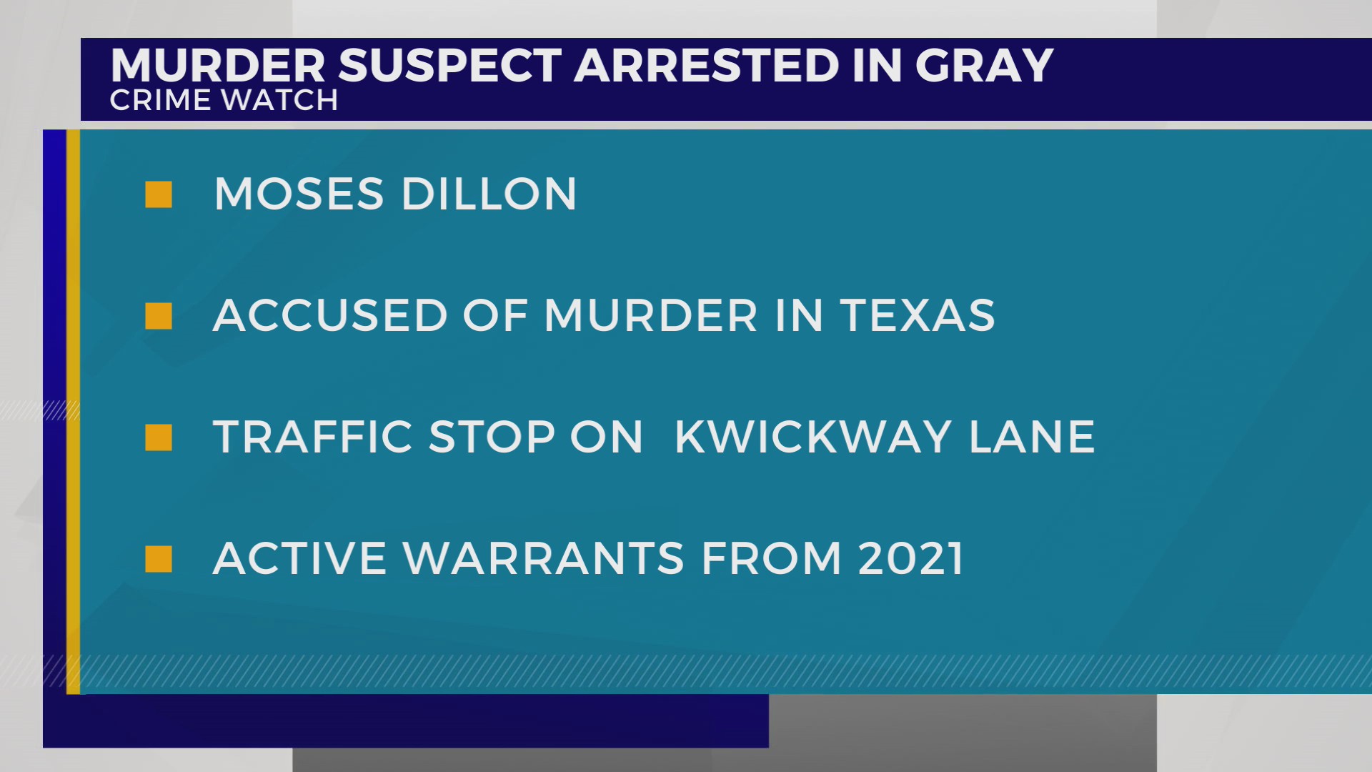 JCPD: Man wanted for murder in Texas arrested in Gray – WJHL | Tri ...