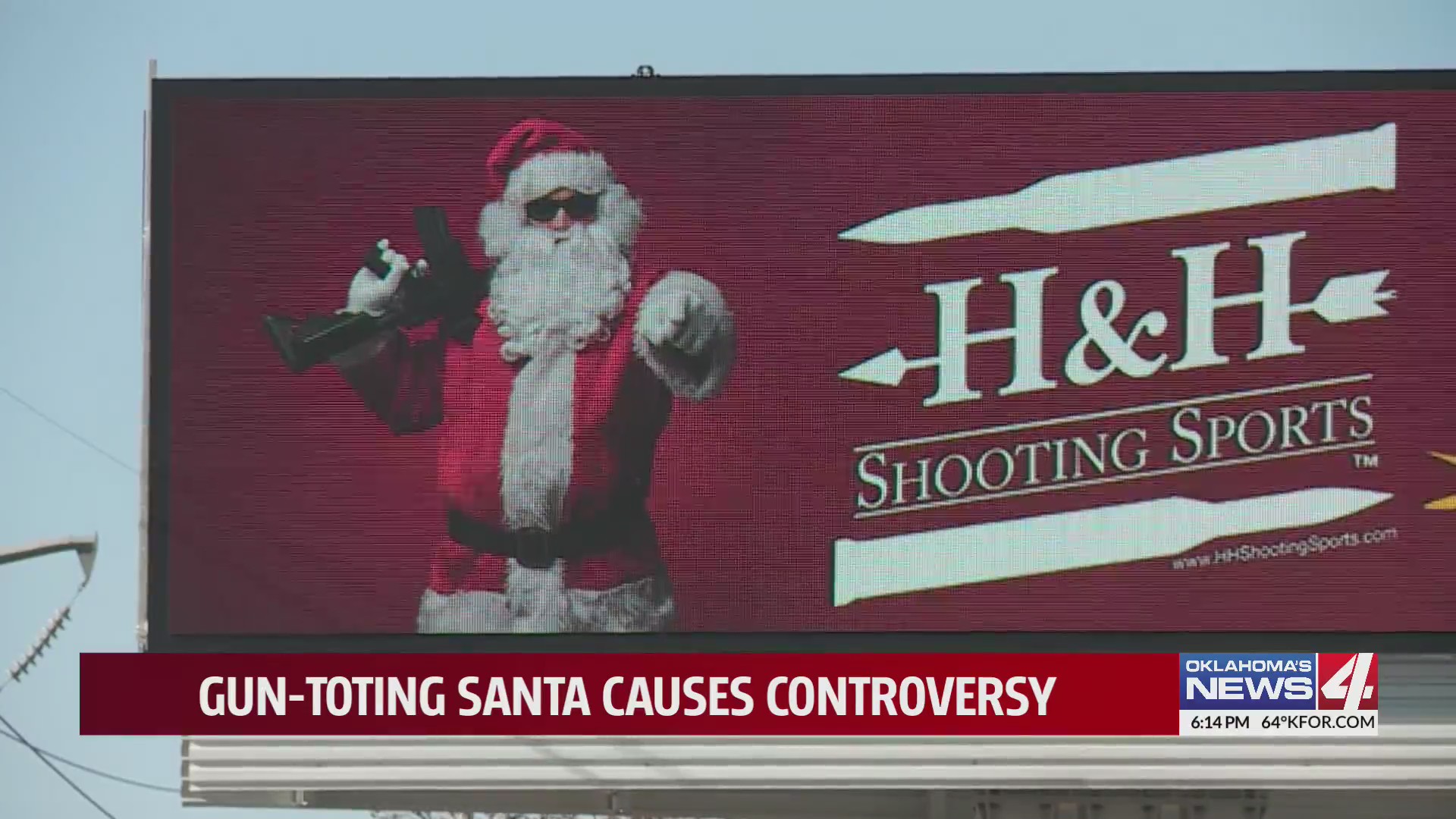Gun-toting Santa billboard causes controversy – KFOR.com Oklahoma City
