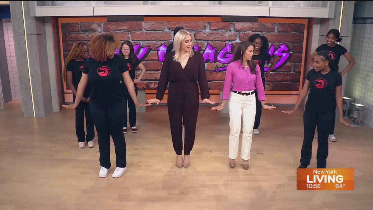 Lady Dragons Step Team teaches Alex and Marysol some moves – PIX11