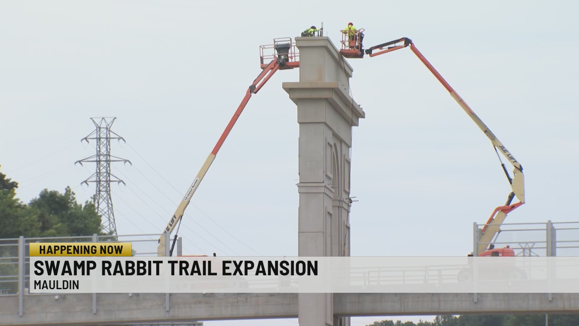 Construction of a new bridge in Mauldin, connecting the Swamp Rabbit ...