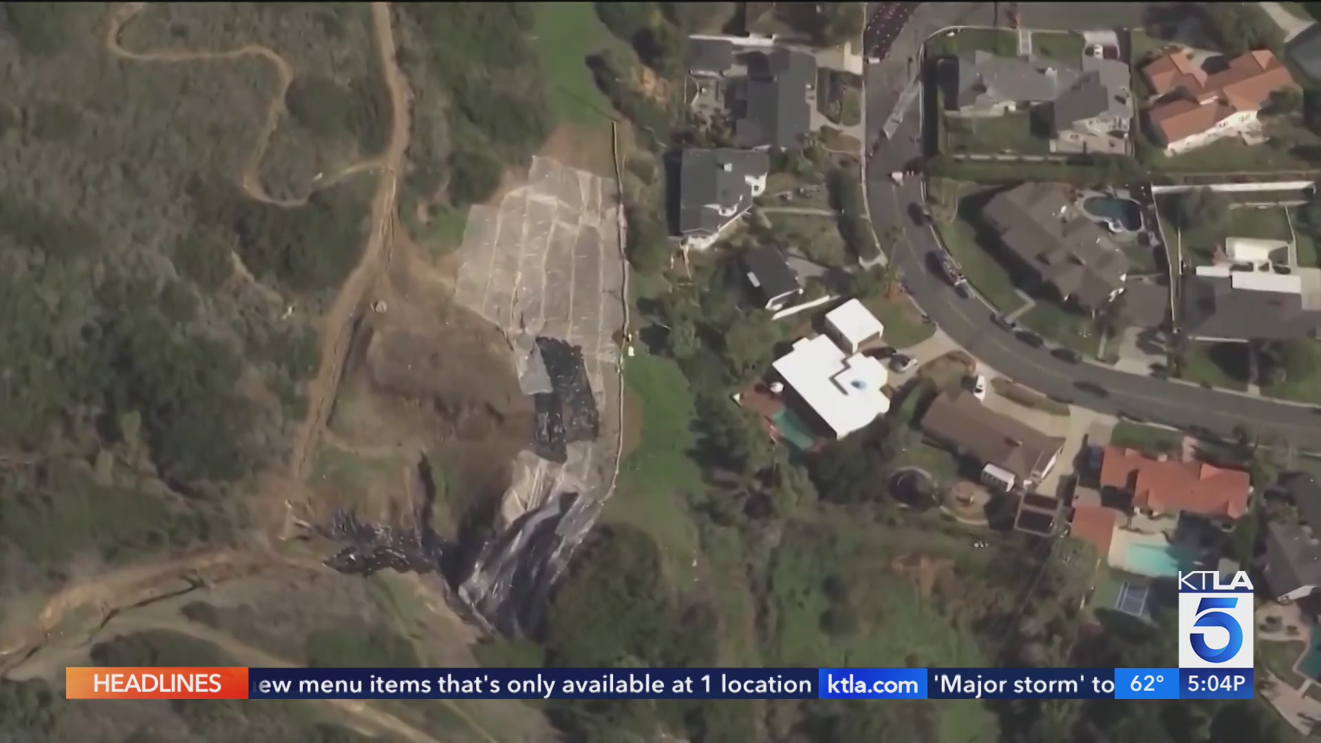 City Officials Address Massive Landslide Threatening Homes In Rancho