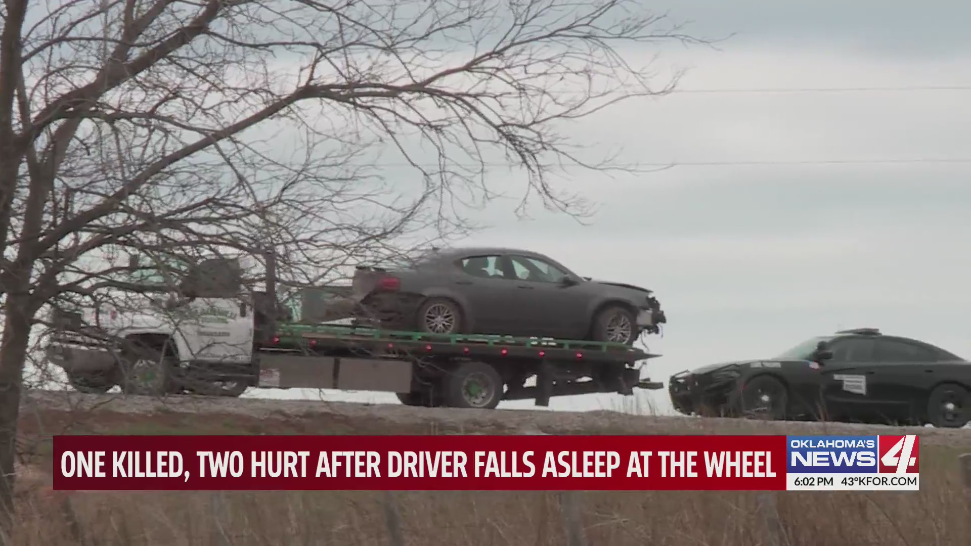 One killed, two hurt after driver falls asleep at the wheel – KFOR.com ...