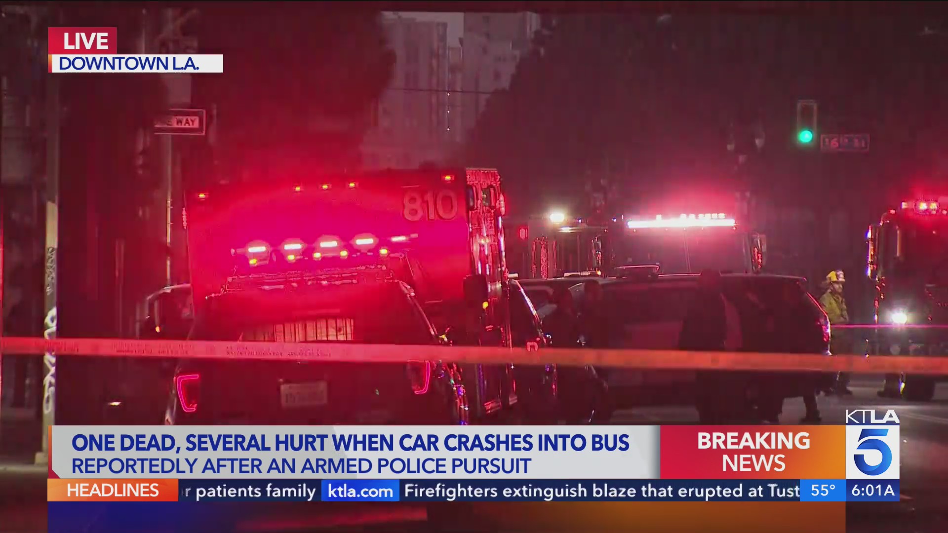 At least 1 dead after minivan reportedly involved in pursuit slams into ...