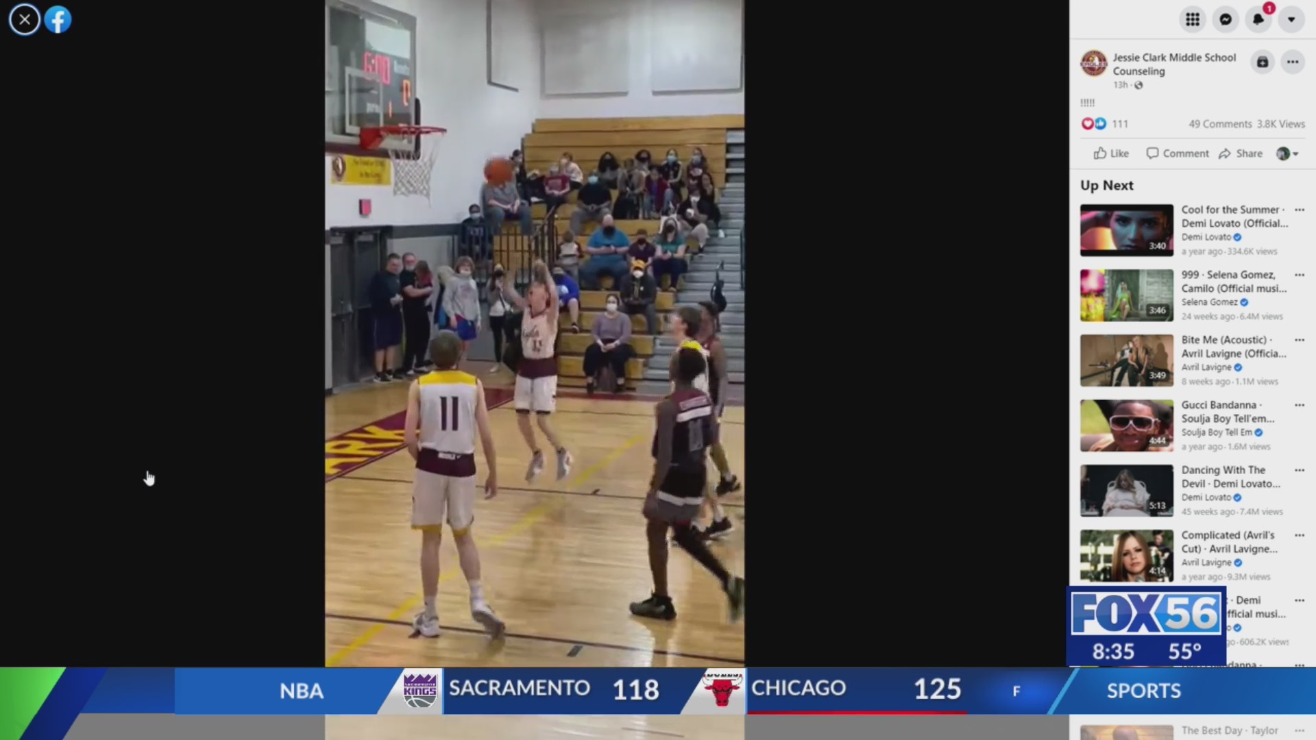 Jessie Clark Middle School basketball manager makes first shot – FOX 56 ...