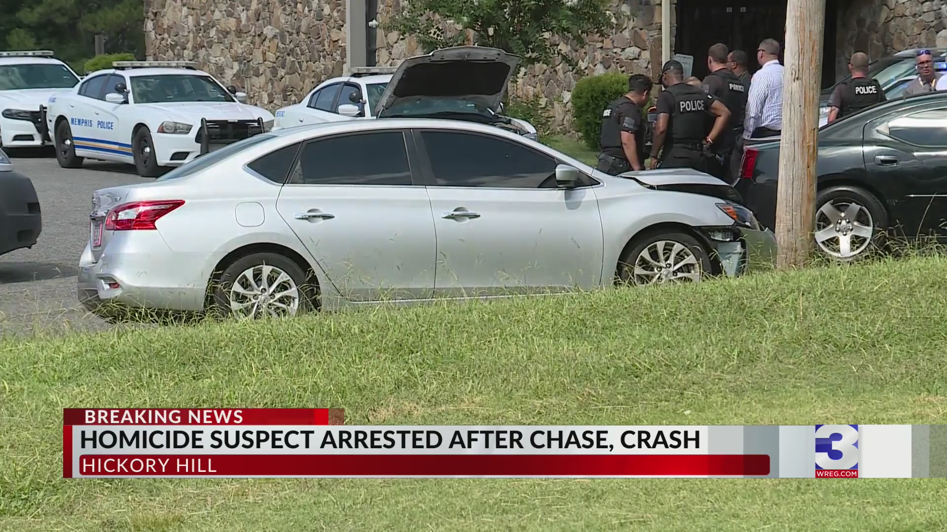 Homicide suspect caught after crash at Memphis church – WREG.com