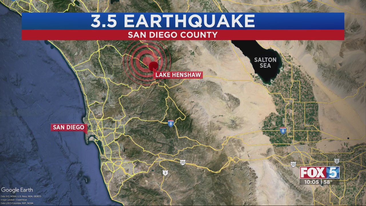Easter earthquake rattles North County: USGS – FOX 5 San Diego & KUSI News
