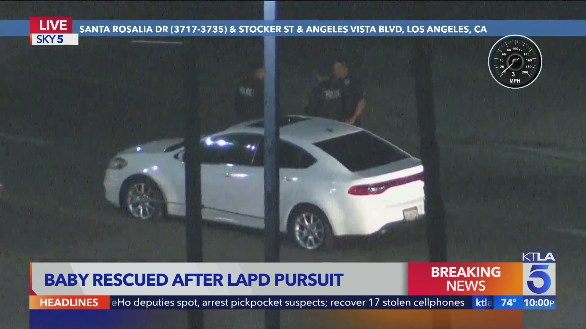 LAPD rescue child in stolen vehicle following pursuit in South L.A. – KTLA