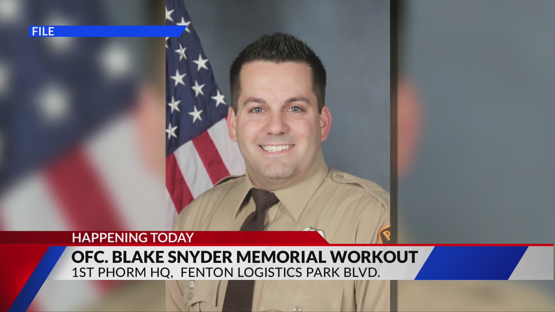 Officer Blake Snyder Memorial Workout today – FOX 2
