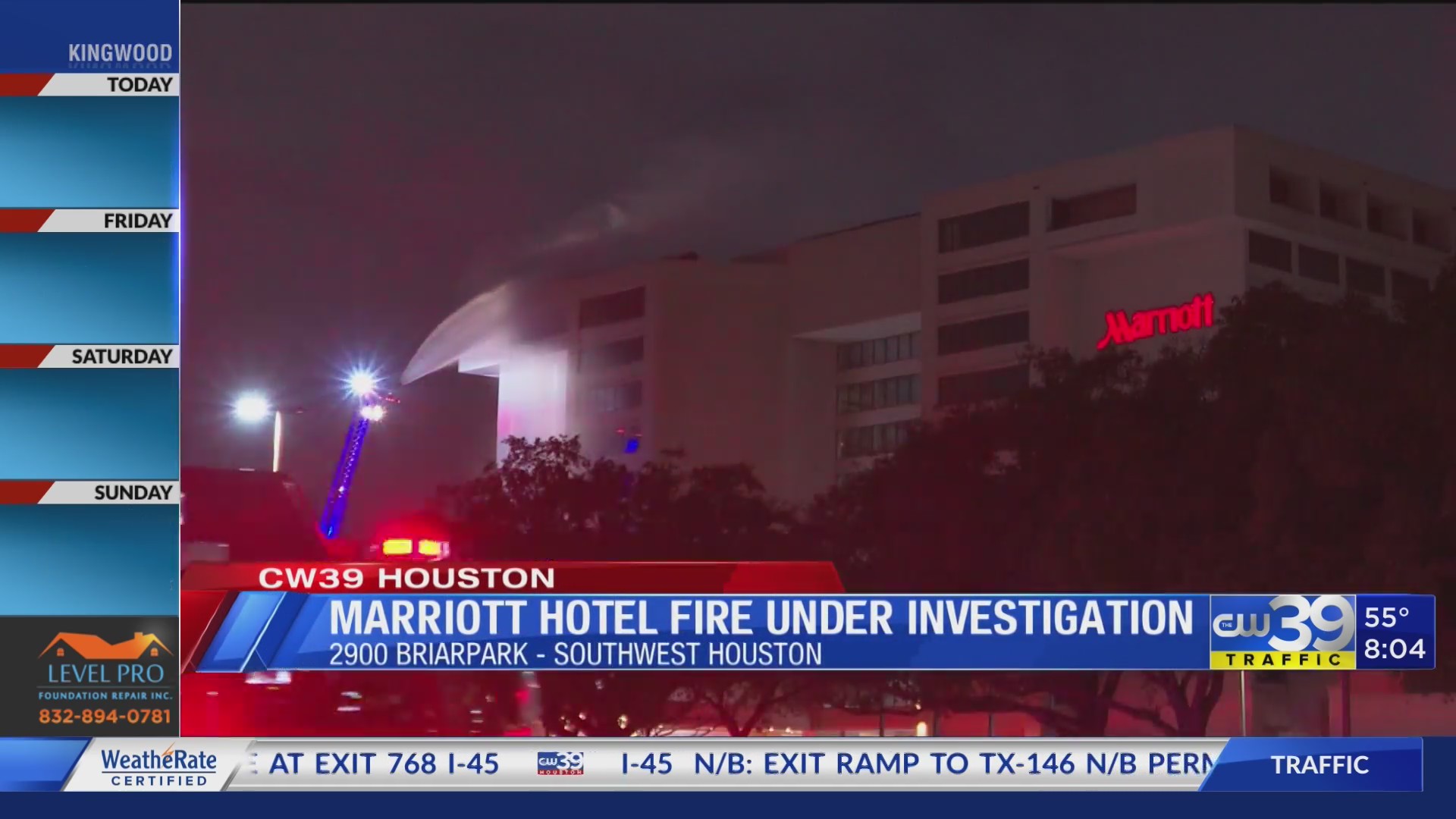Fire at Marriott Westchase Hotel under investigation – CW39 Houston
