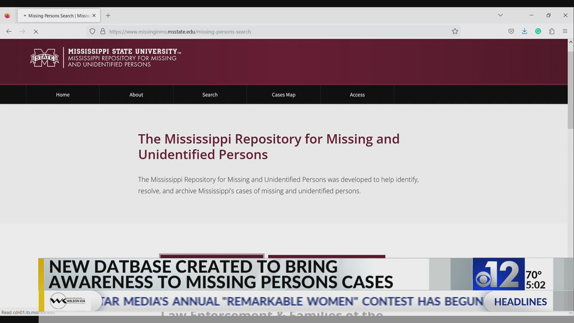 MSU professor creates database for missing persons – WJTV