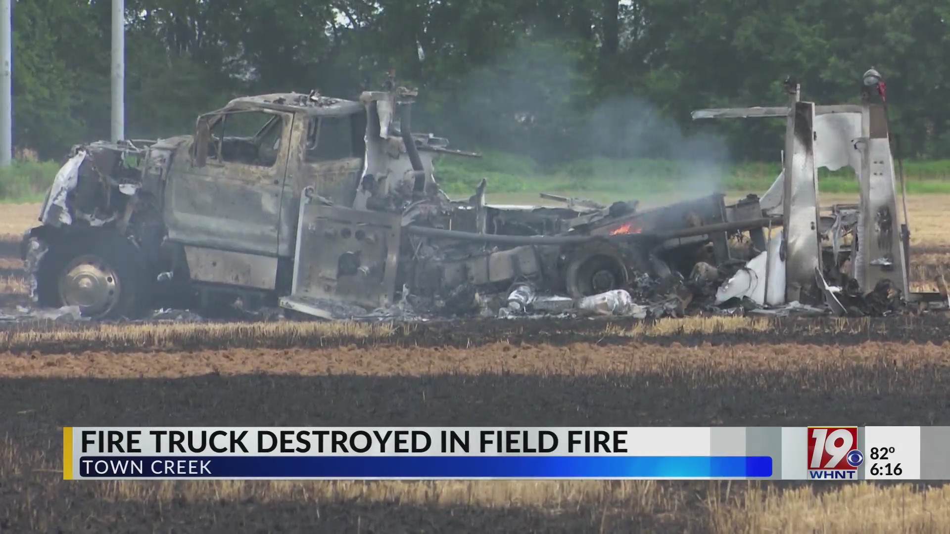 Fire Truck Destroyed in Field Fire – WHNT.com