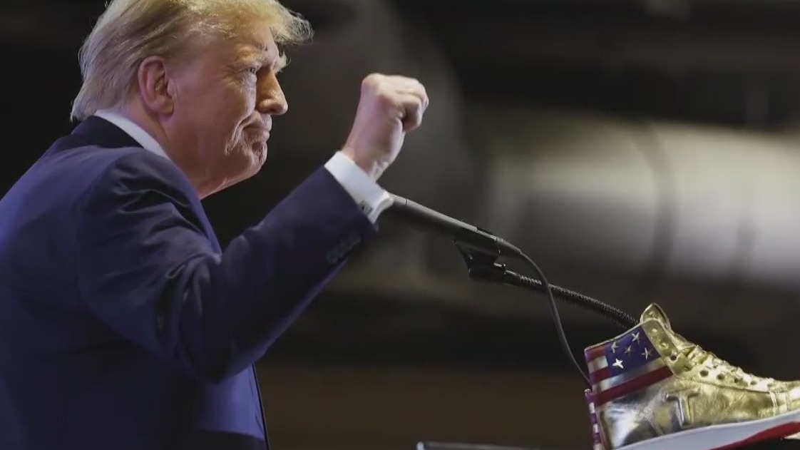 Trump unveils $400 ‘Never Surrender’ sneakers at Philly’s Sneaker Con ...