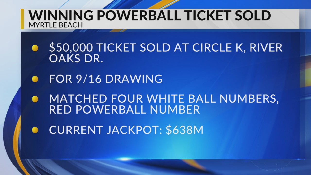 $50K Powerball winner sold at Myrtle Beach Circle K – WBTW