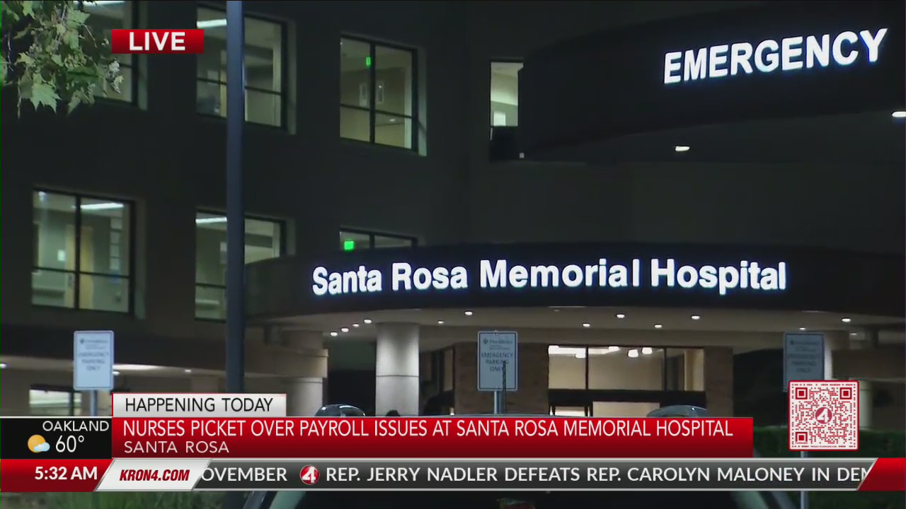 Nurses picket over payroll at Santa Rosa Memorial Hospital – KRON4