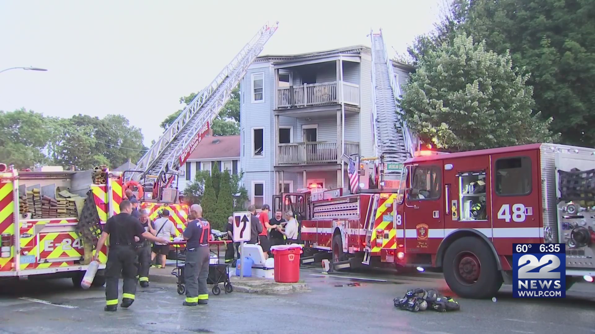 Five injured in large house fire in Boston – WWLP