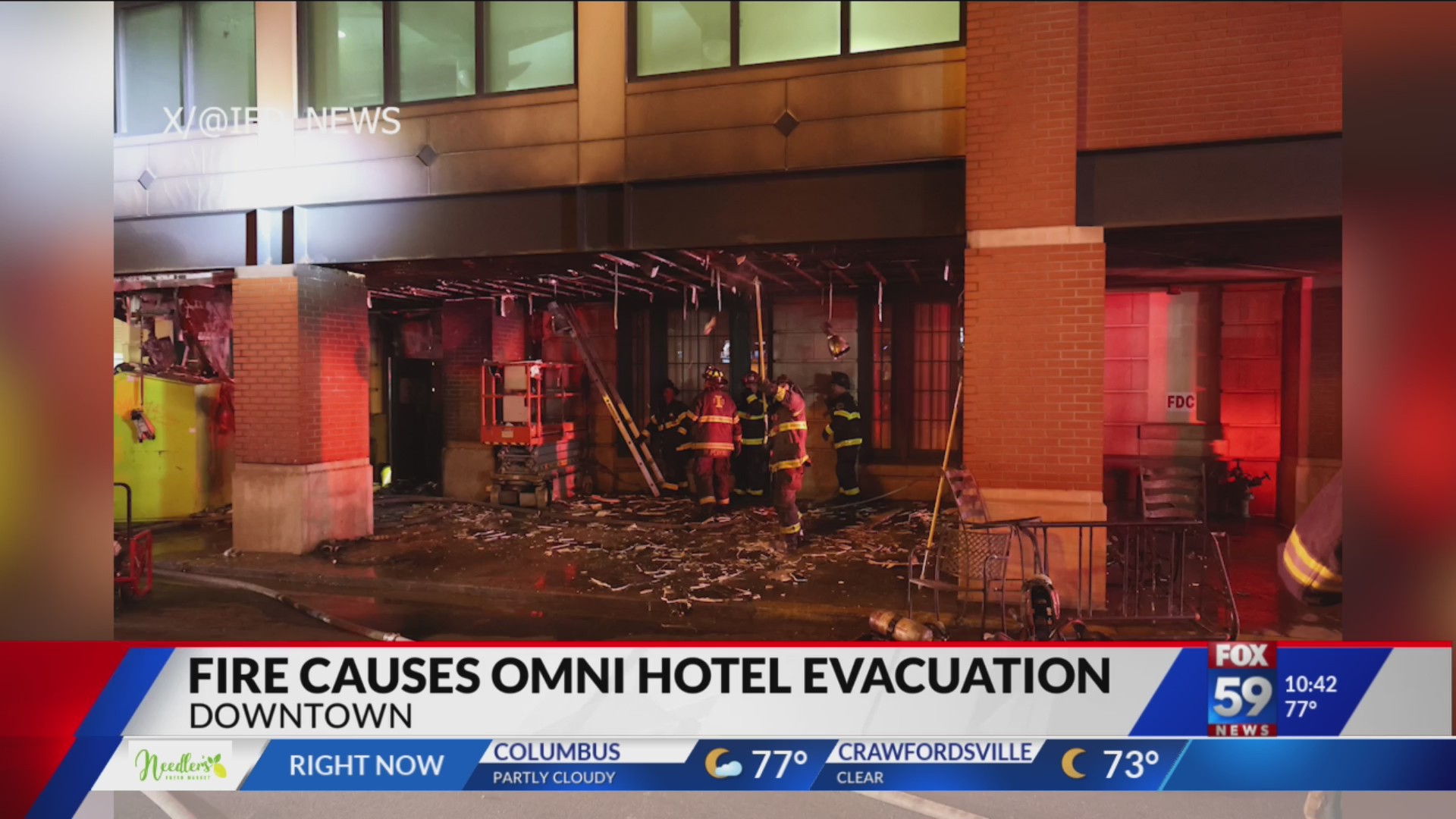 Fire blazed in downtown Indy, evacuated Omni Hotel – Fox 59