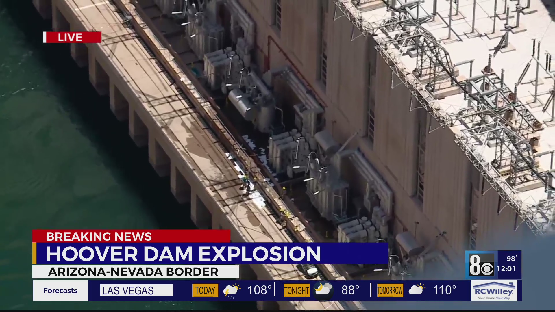 Fire breaks out, extinguished after transformer explodes at Hoover Dam ...