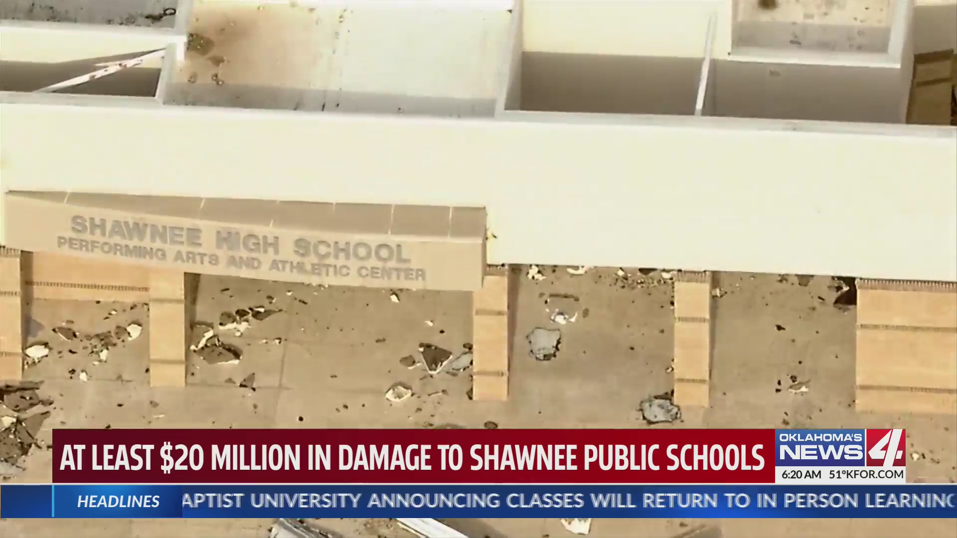 Tornado caused $20 million in damage to Shawnee Public Schools – KFOR ...