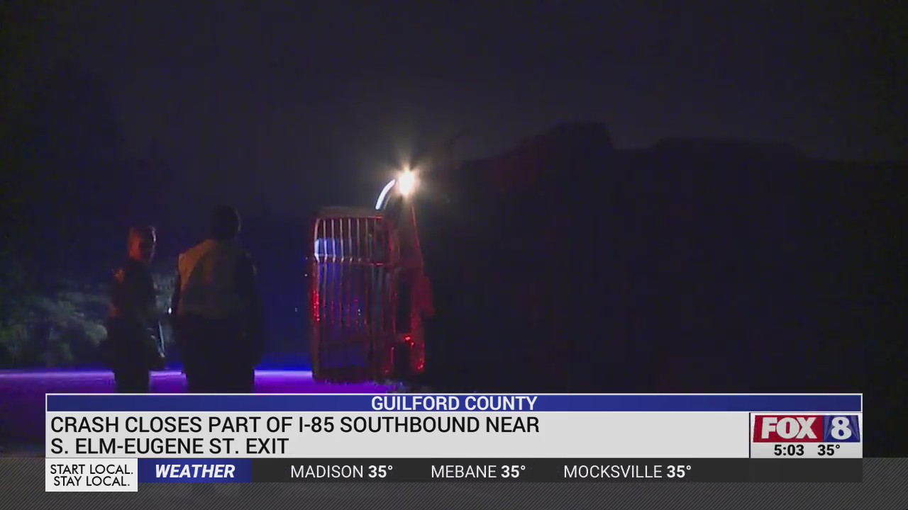 I-85 southbound at US 421 closed after tractor trailer crash – FOX8 WGHP