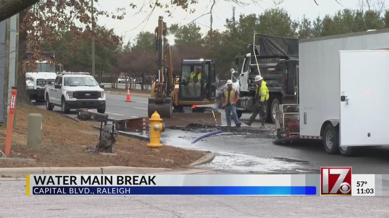 Capital Blvd. reopens about 20 hours after Raleigh water main break ...