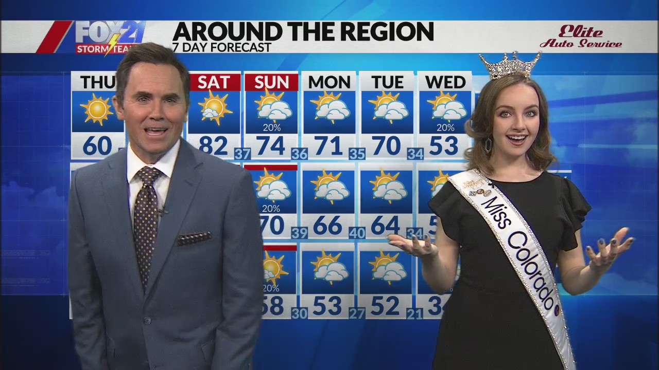 Miss Colorado and Chief Meteorologist do the weather – FOX21 News Colorado