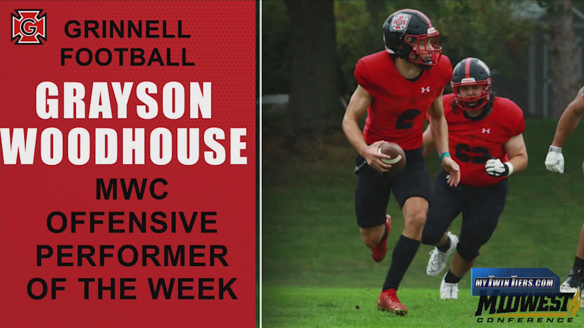 Grayson Woodhouse earns MWC football honor – WETM – MyTwinTiers.com