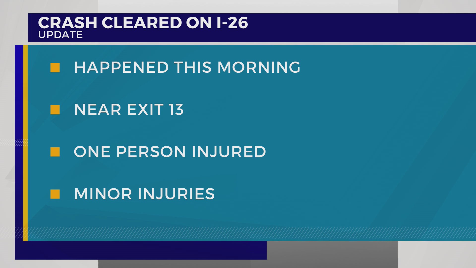 TDOT: Traffic cleared after multi-vehicle crash on I-26 – WJHL | Tri ...