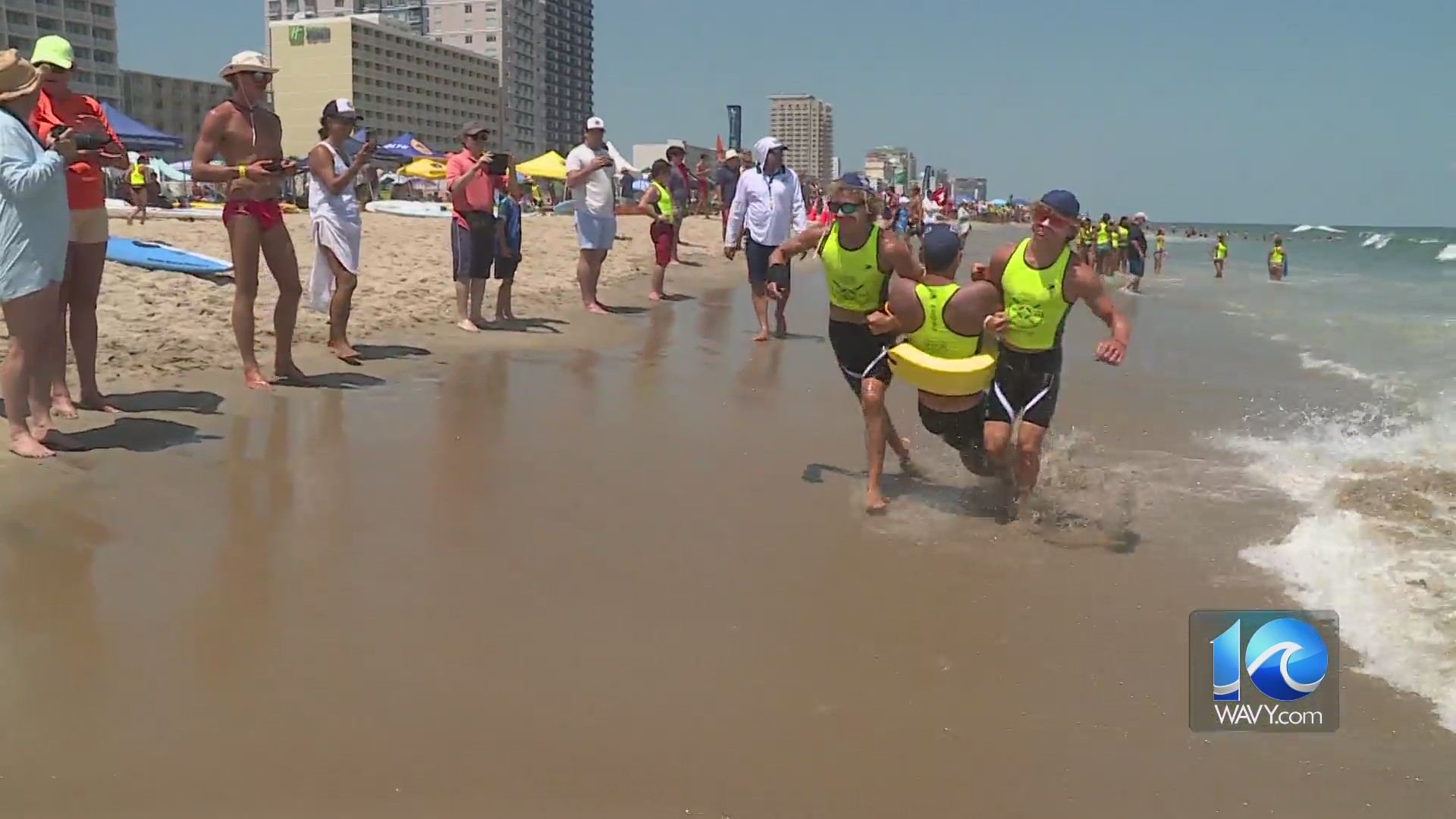 Waves of lifeguards hit VB Oceanfront for competition – WAVY.com