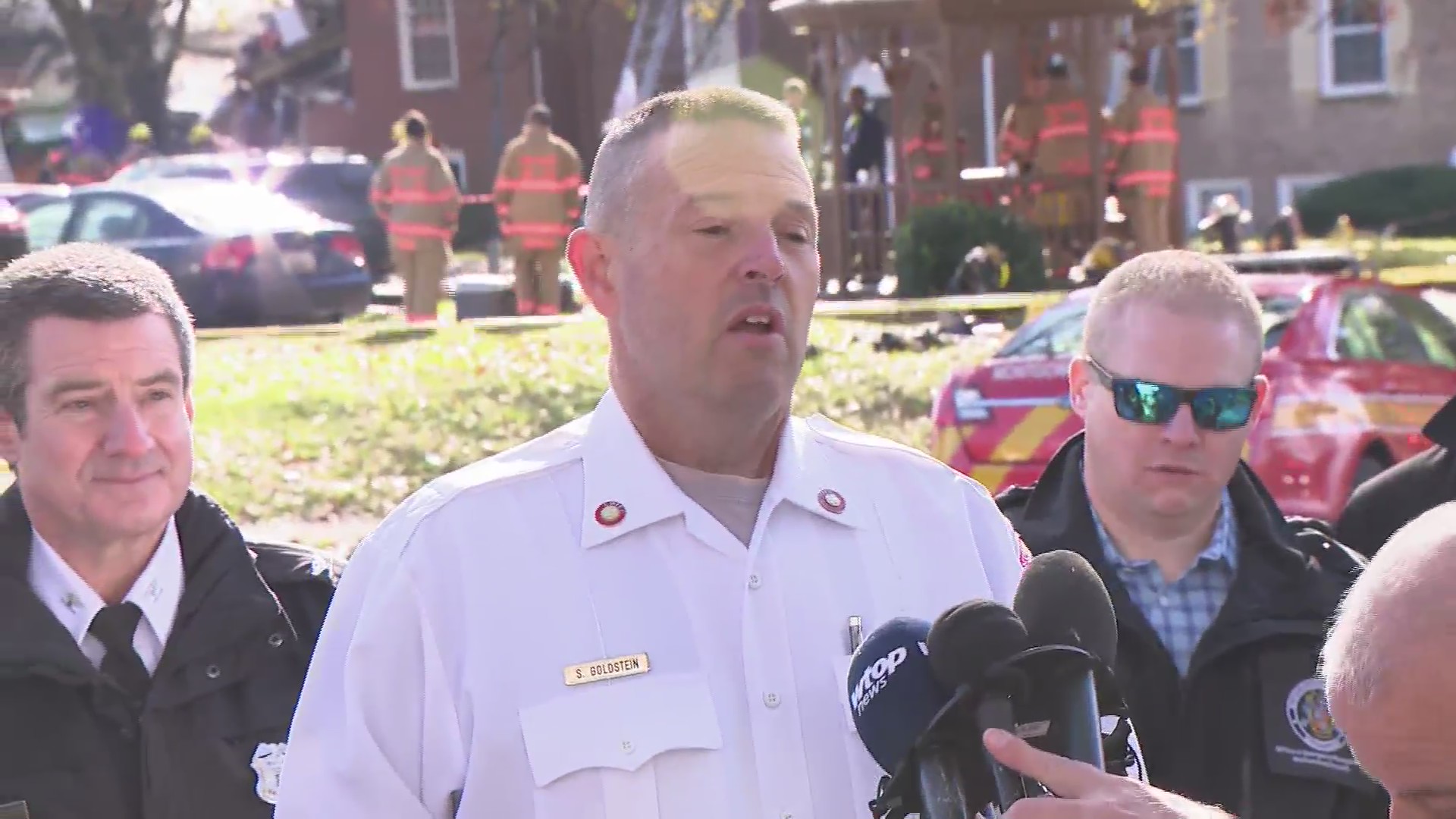Montgomery County Fire and Rescue Chief Scott Goldstein was on scene to ...
