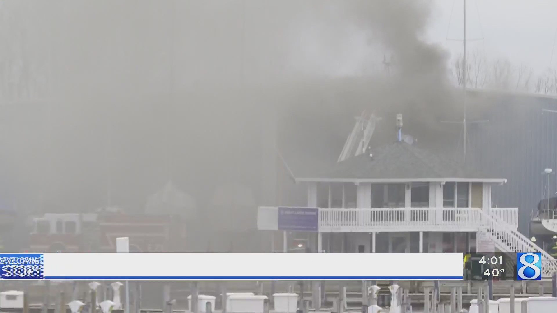 Crews fight fire at Muskegon boat storage building – WOODTV.com
