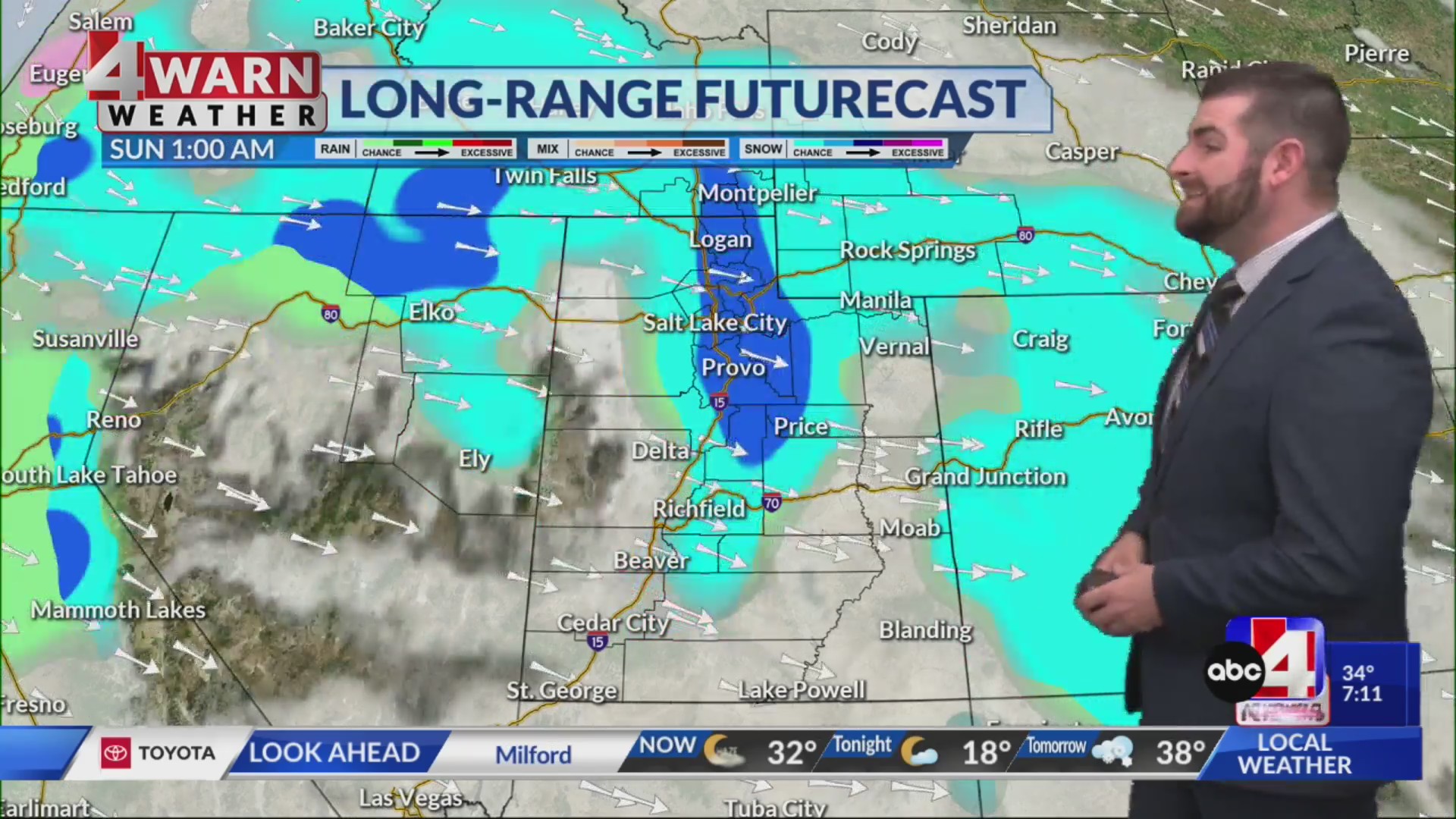 01/12/2024 7 p.m. forecast: Heavy snow expected this weekend – ABC4 Utah