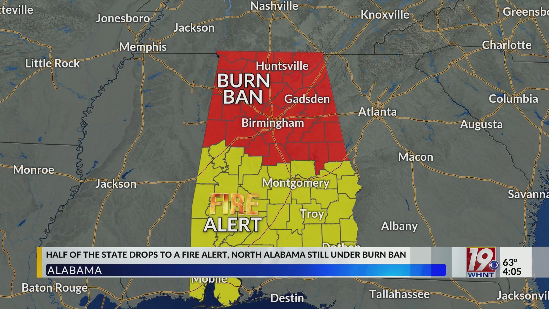 Burn Ban Removed for Parts of Alabama | Nov. 17, 2023 | News 19 at 4 p ...