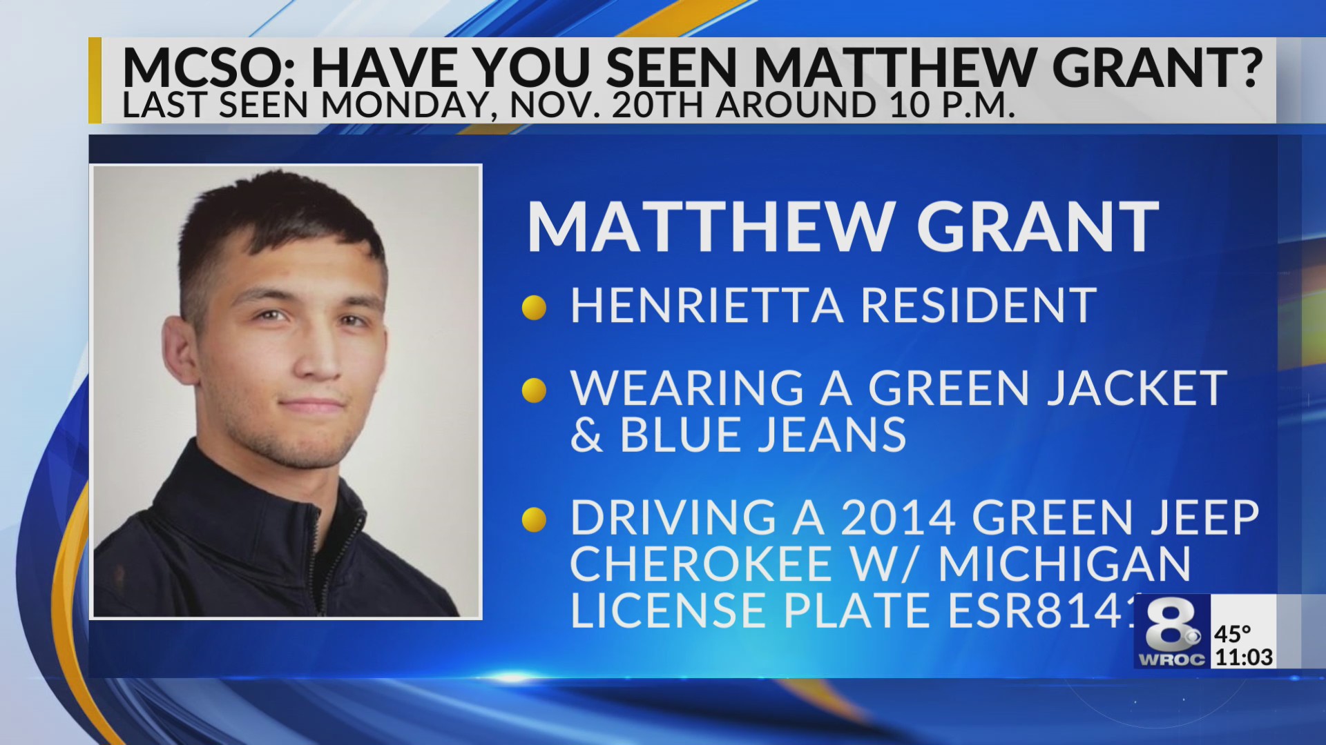 Missing person: Have you seen Matthew Grant? – RochesterFirst