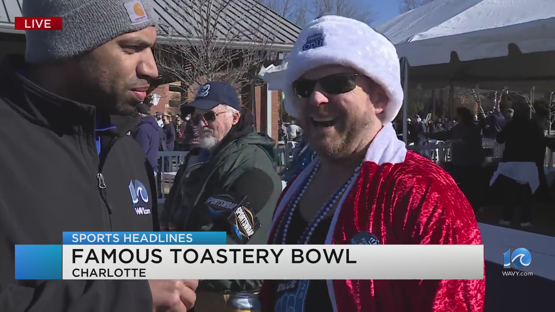 ODU fans tailgate ahead of Famous Toastery Bowl in Charlotte – WAVY.com