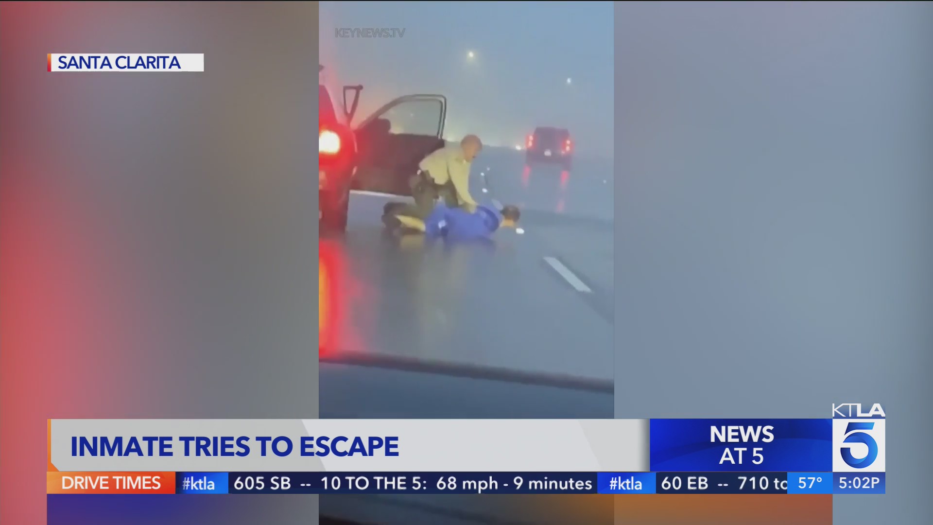 Video shows inmate’s attempted escape on 5 Freeway – KTLA