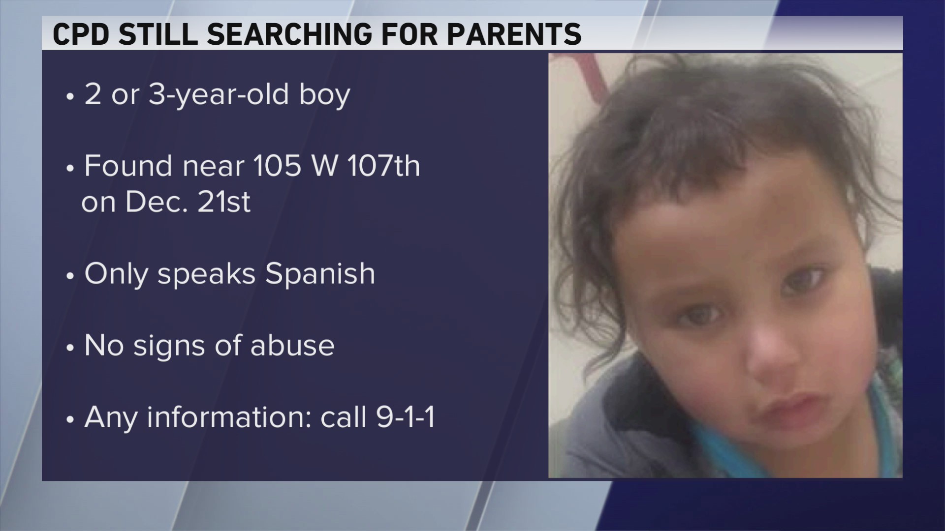 Police still searching for parents of toddler found wandering alone on ...