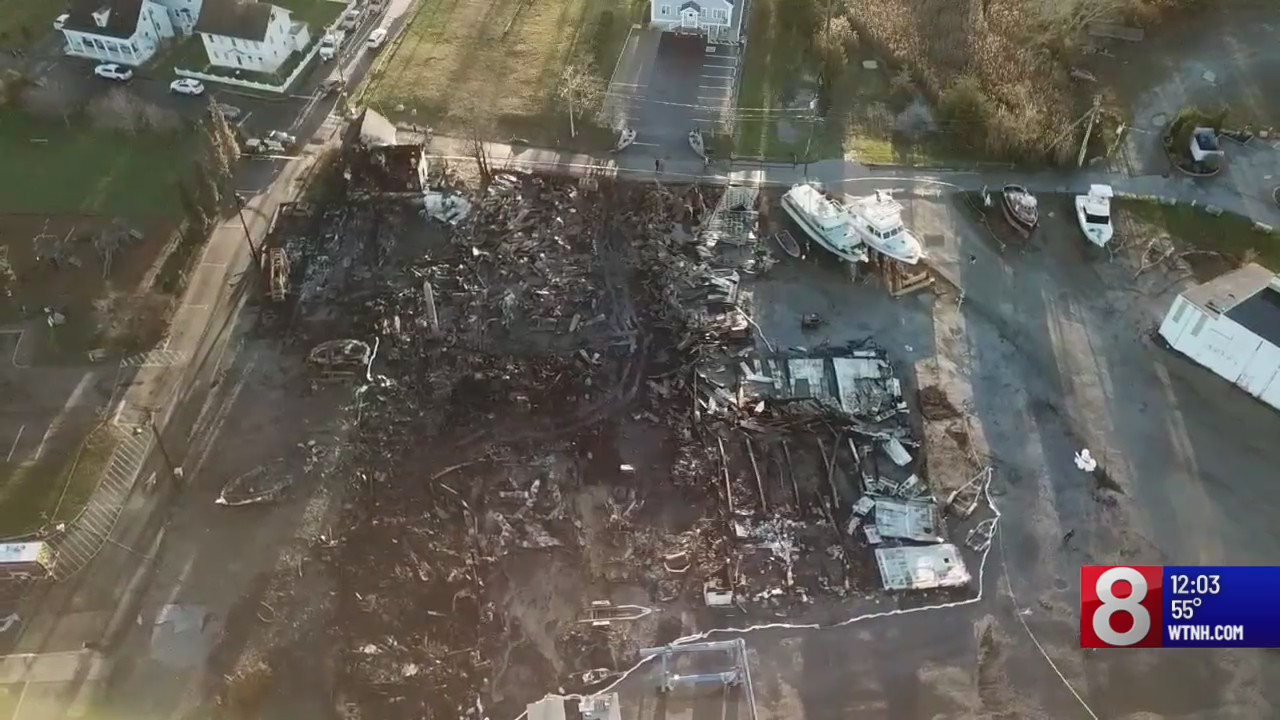 VIDEO: 4-alarm fire destroys multiple buildings in Mystic – WTNH.com