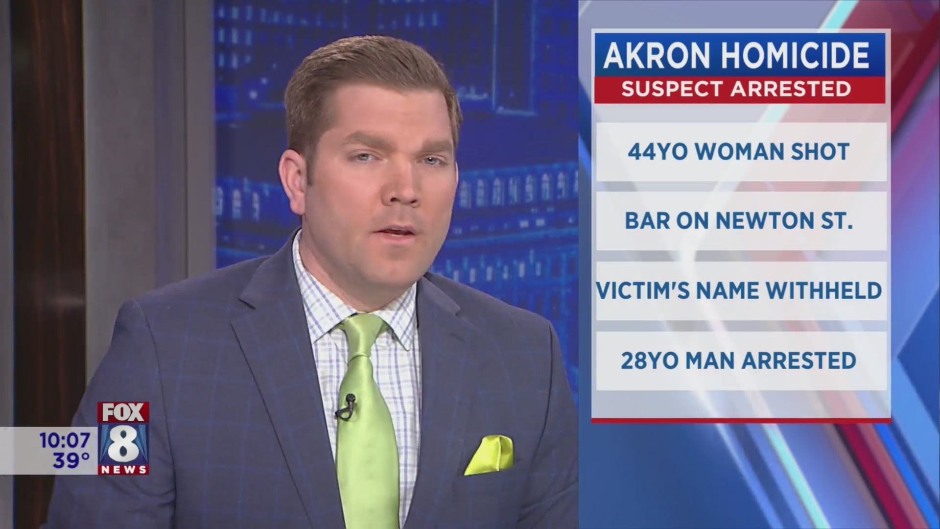 Murder suspect in custody after woman shot at Akron bar – Fox 8 ...