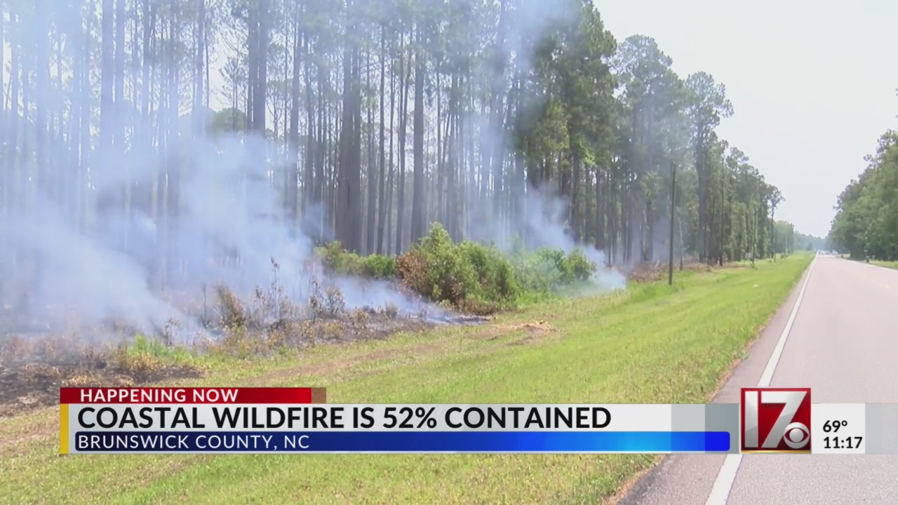 15,000+ acre wildfire at NC coast now about half contained – CBS17.com