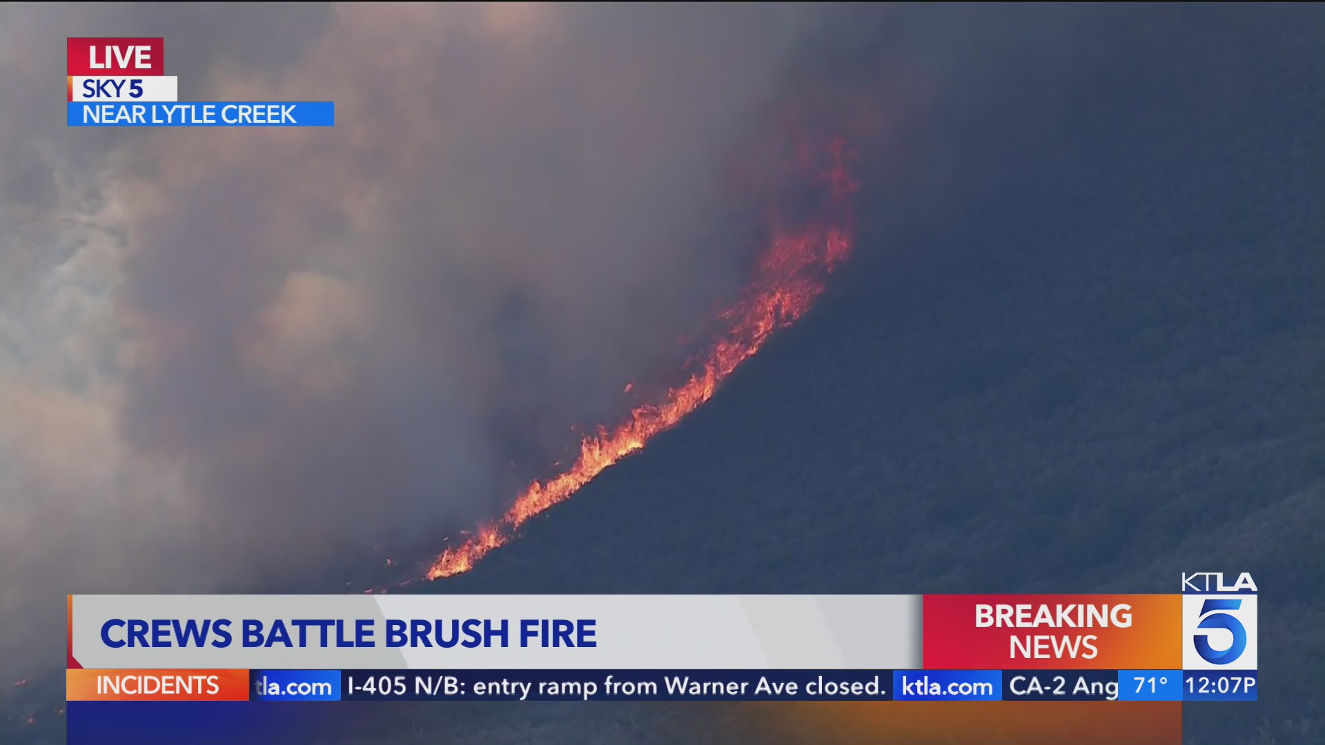 Crews battle Nob Fire in San Bernardino National Forest – KTLA