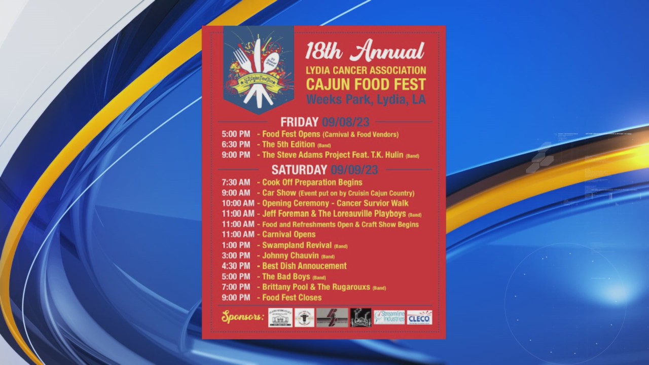 18th Annual Lydia Cancer Assoc. Cajun Food Fest happens this weekend ...