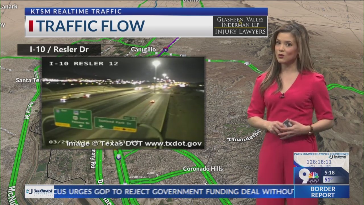 Traffic flow with Jasmine Perry 3/20/24 – KTSM 9 News
