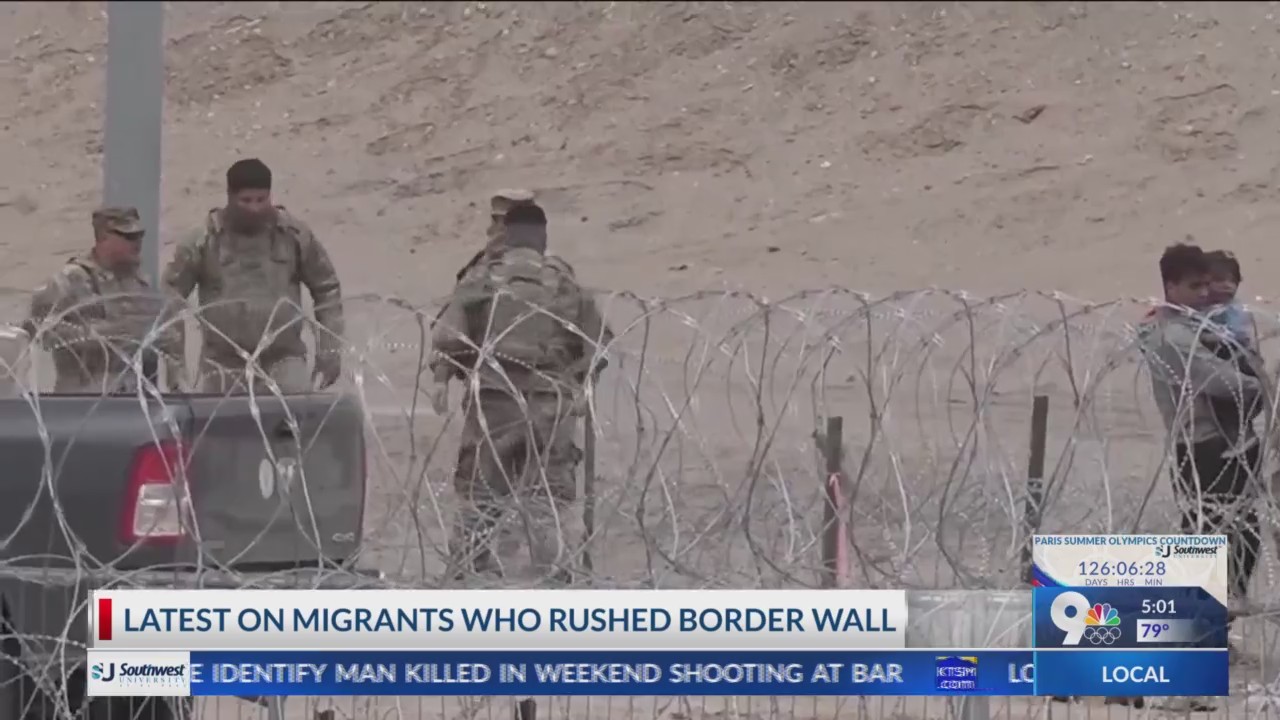 Latest on migrants who rushed border wall – KTSM 9 News