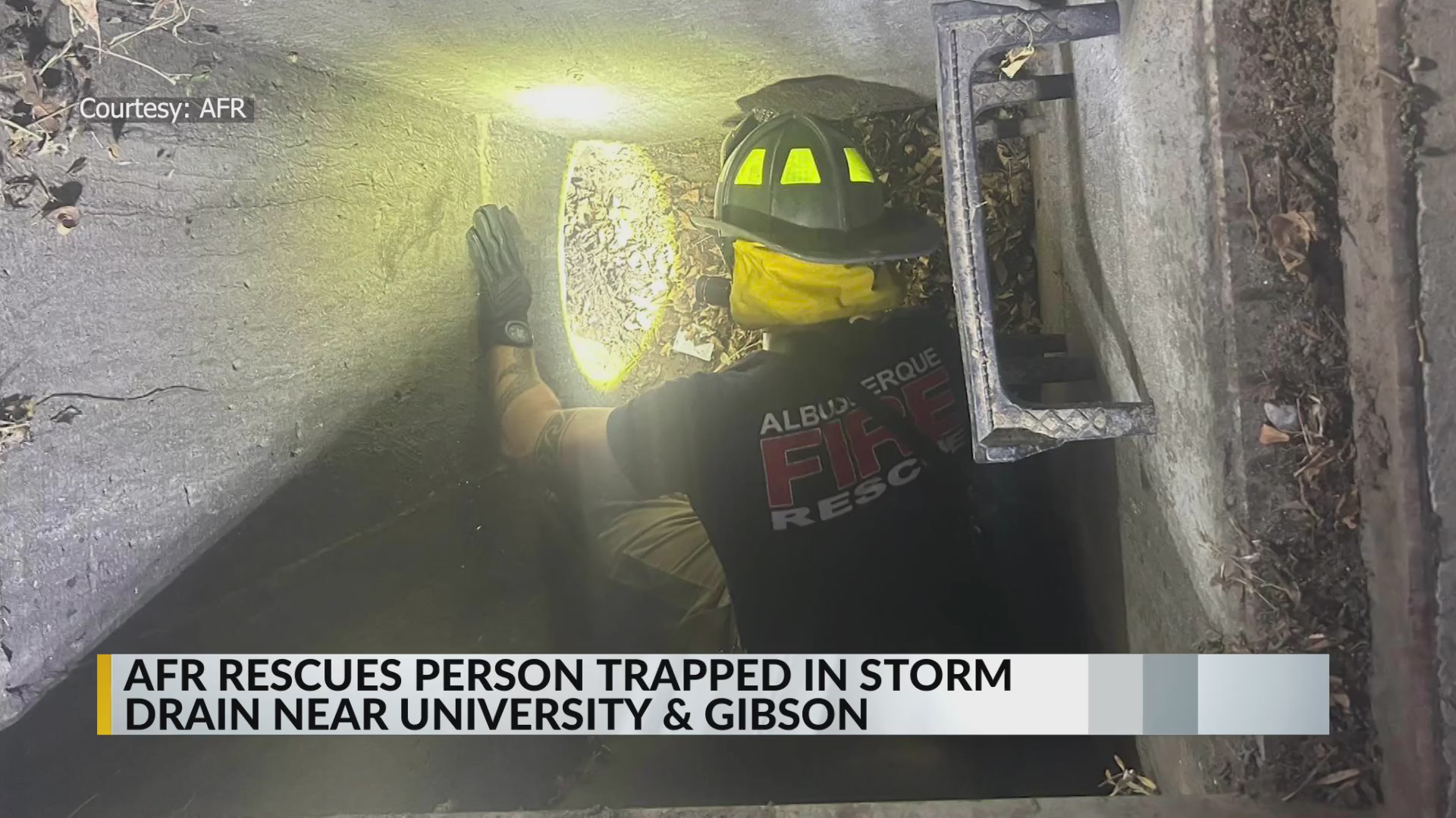 AFR rescues person trapped in storm drain in southeast Albuquerque ...
